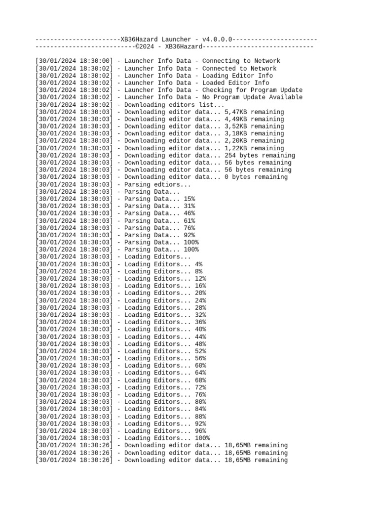 Xb36hazard Launcher.startup Log | PDF | Computing | Computer Architecture