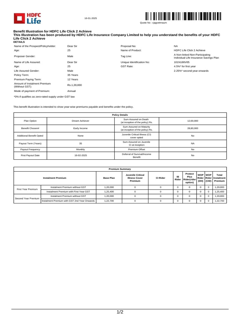 Dear Sir | PDF | Insurance | Life Insurance