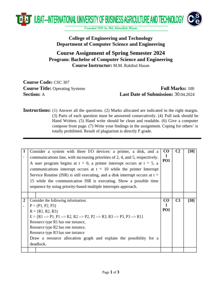 Course Assignment CSC 307 A SP 24 1 | PDF | Knowledge | Engineering