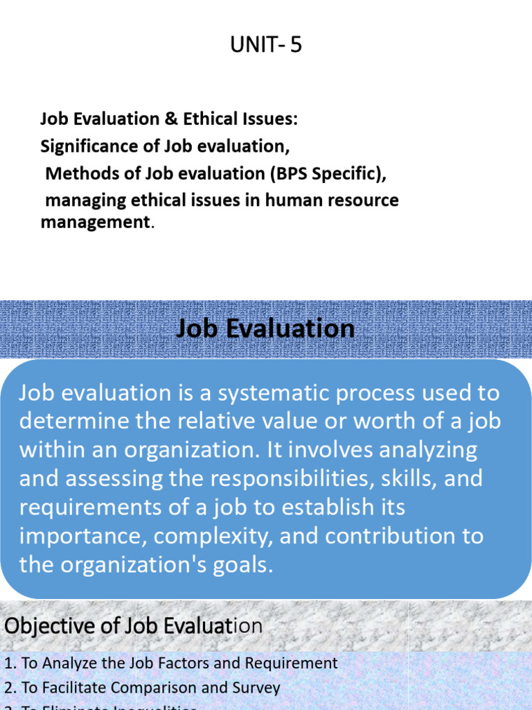 UNIT- 5 HRM 5TH SEMESTER | PDF | Employment | Evaluation