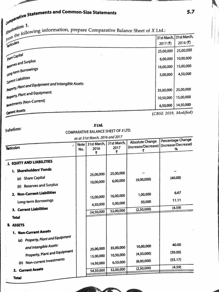 Comparative and Common Size Practice Worksheet | PDF | Income Statement ...