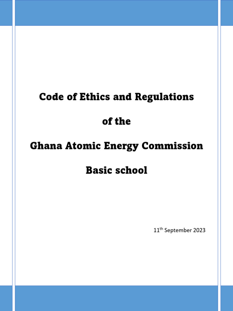 Code of Ethics and Regulations For GAEC Basic Schools - Complete | PDF ...