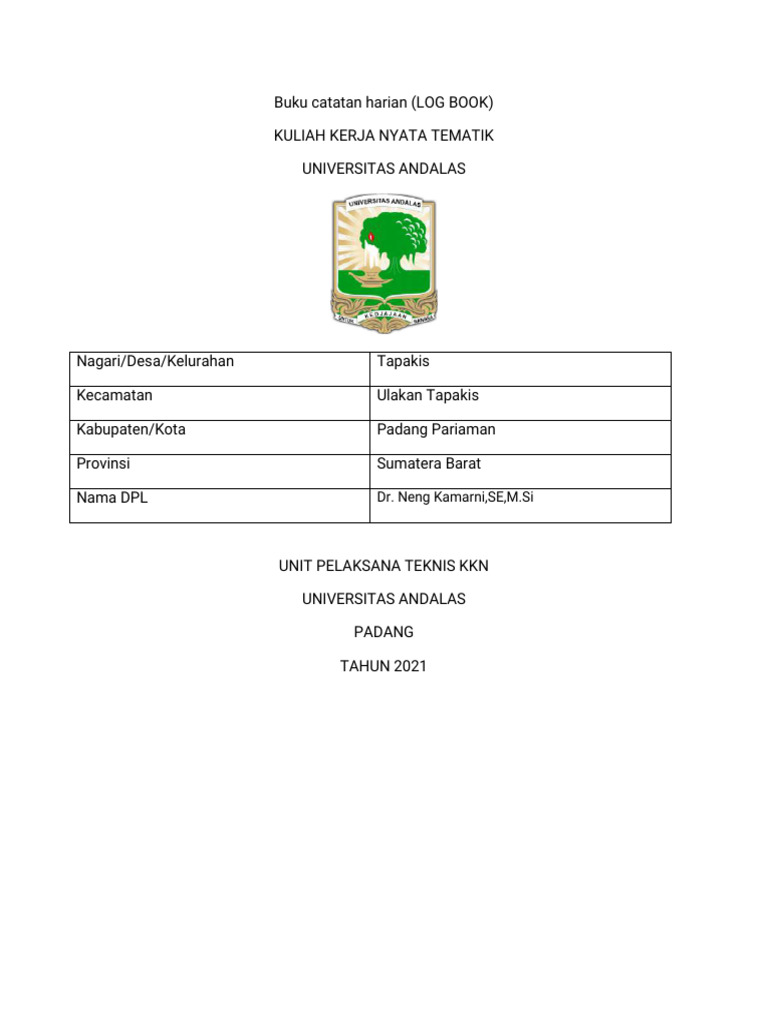 Kegiatan KKN Tematik di Tapakis 2021 | PDF