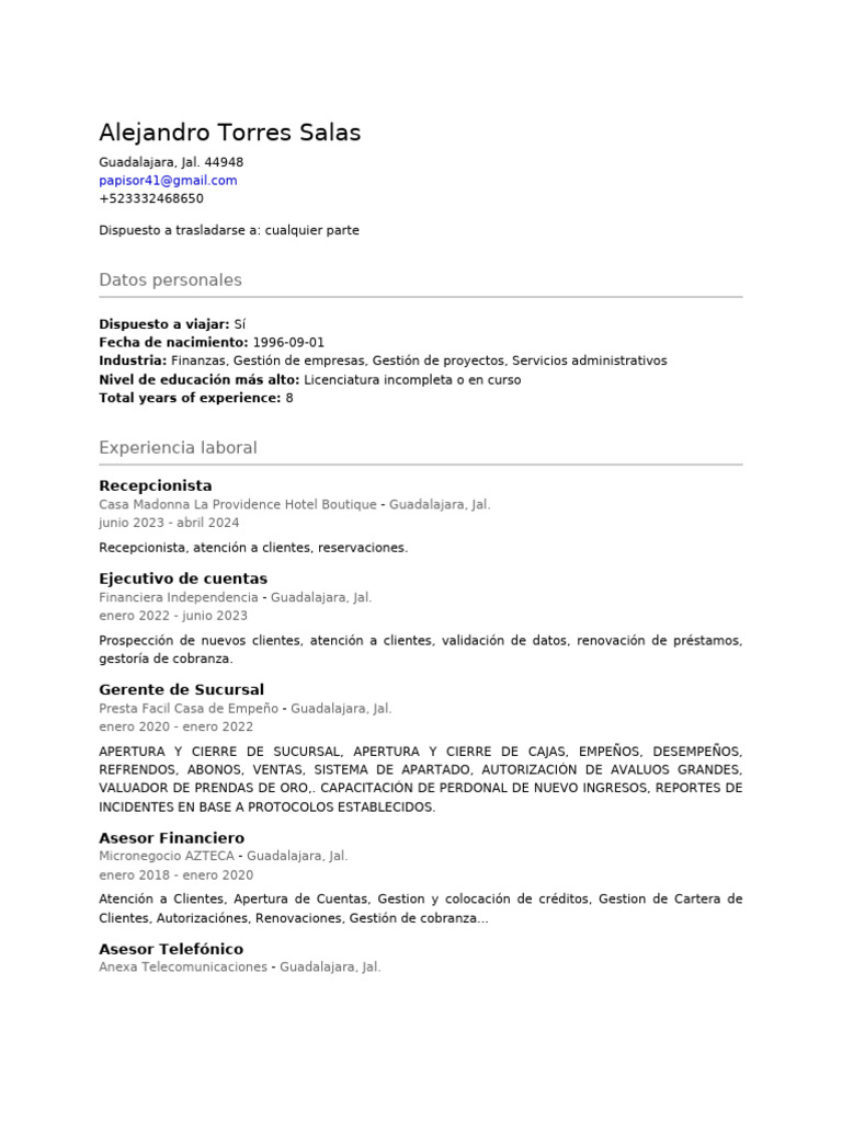 Alejandro Torres Salas | PDF
