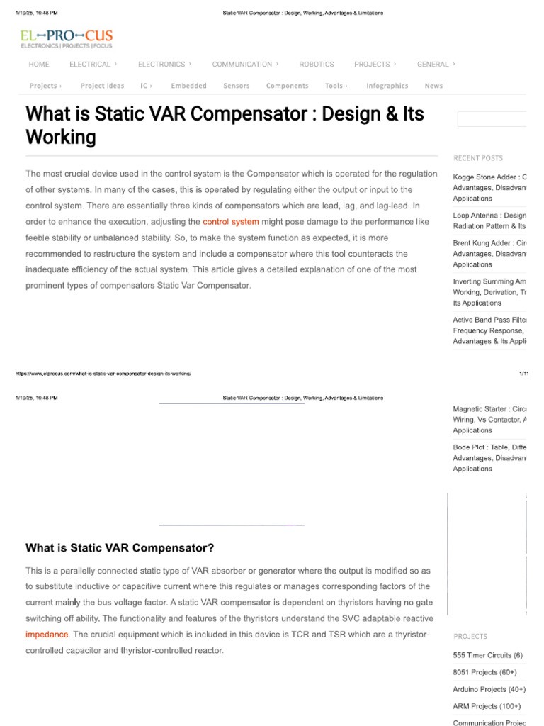 SVC FACTS Device | PDF