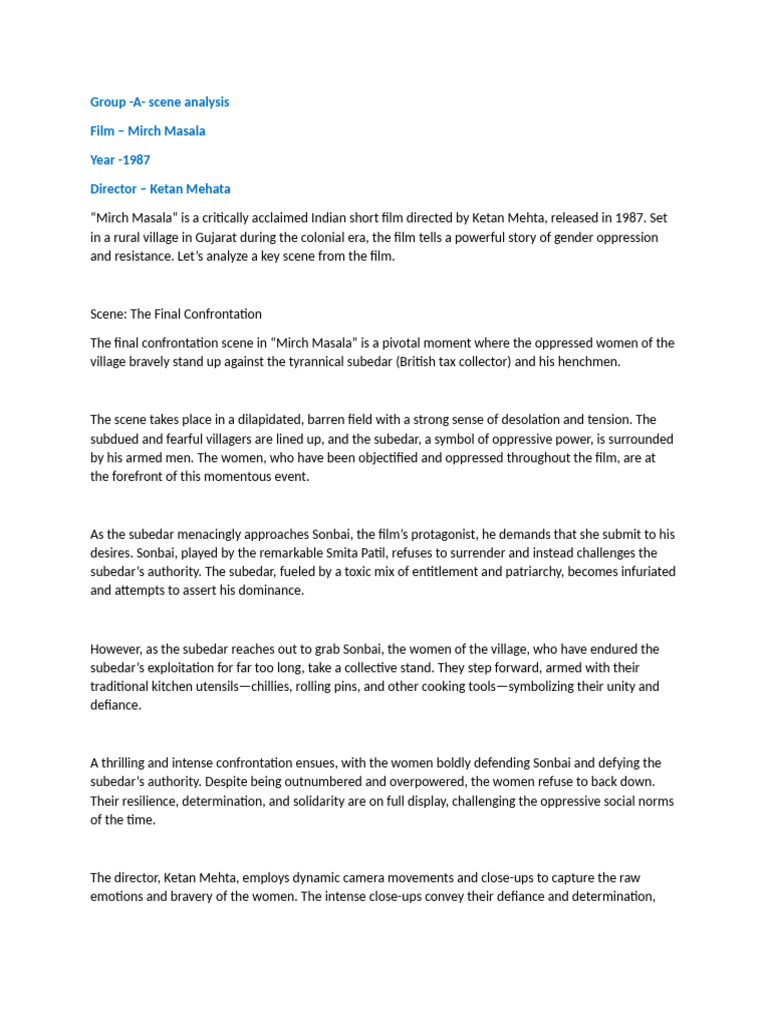 Anoushka Scene Analysis | PDF