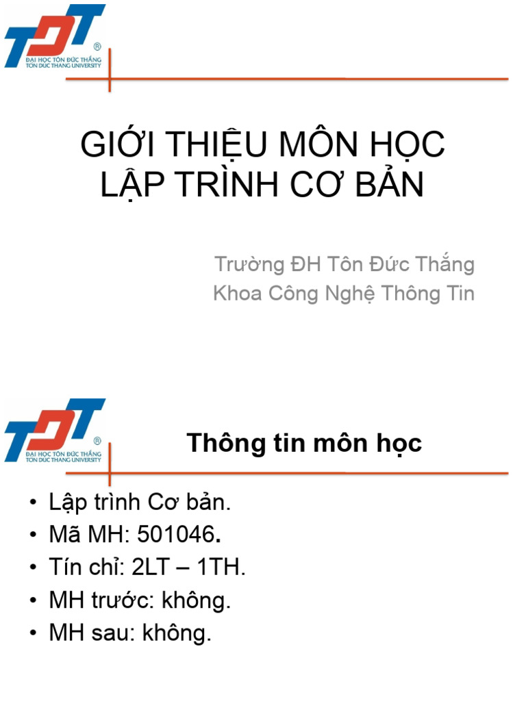 1 LTC CH0 Gioithieumonhoc | PDF