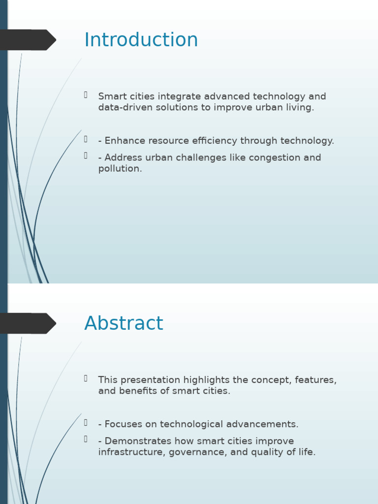 Smart Cities Presentation Pdf Internet Of Things Infrastructure