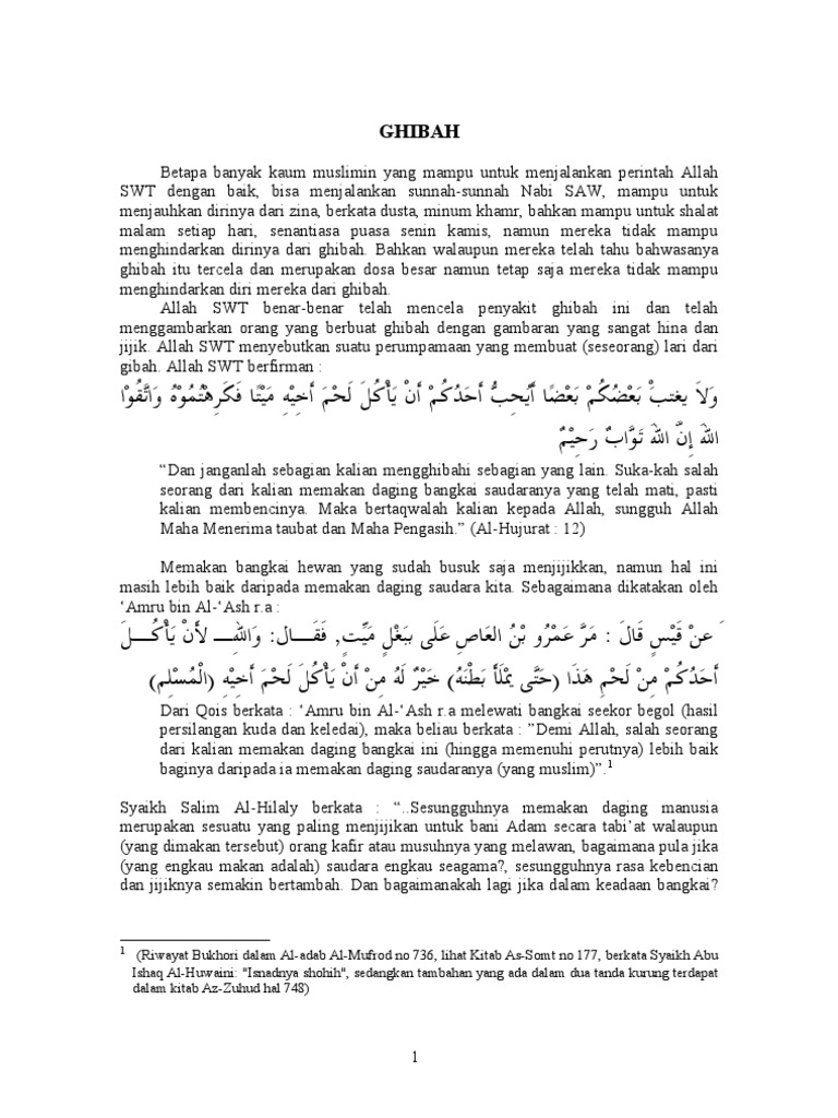 Ghibah | PDF