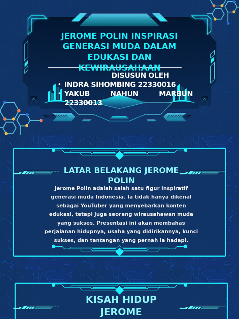 Jerome Polin Inspirasi Generasi Muda Dalam Edukasi Dan Kewirausahaan | PDF