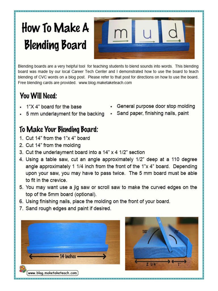 Blending Board Directions | PDF