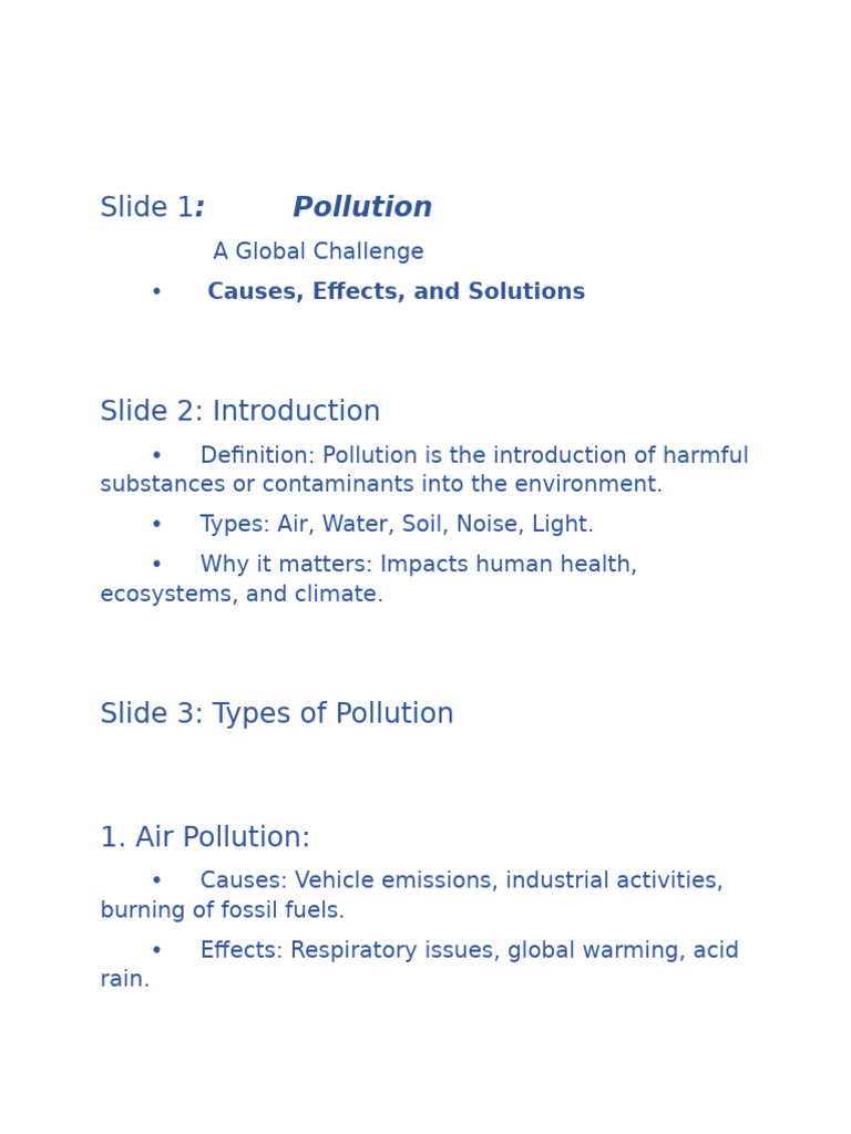 POLLUTION | PDF | Pollution | Water Pollution