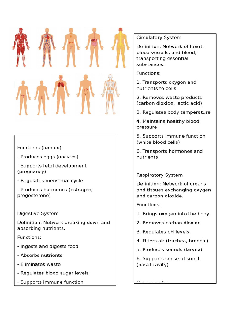 Organ systems | PDF | Human Body | Blood