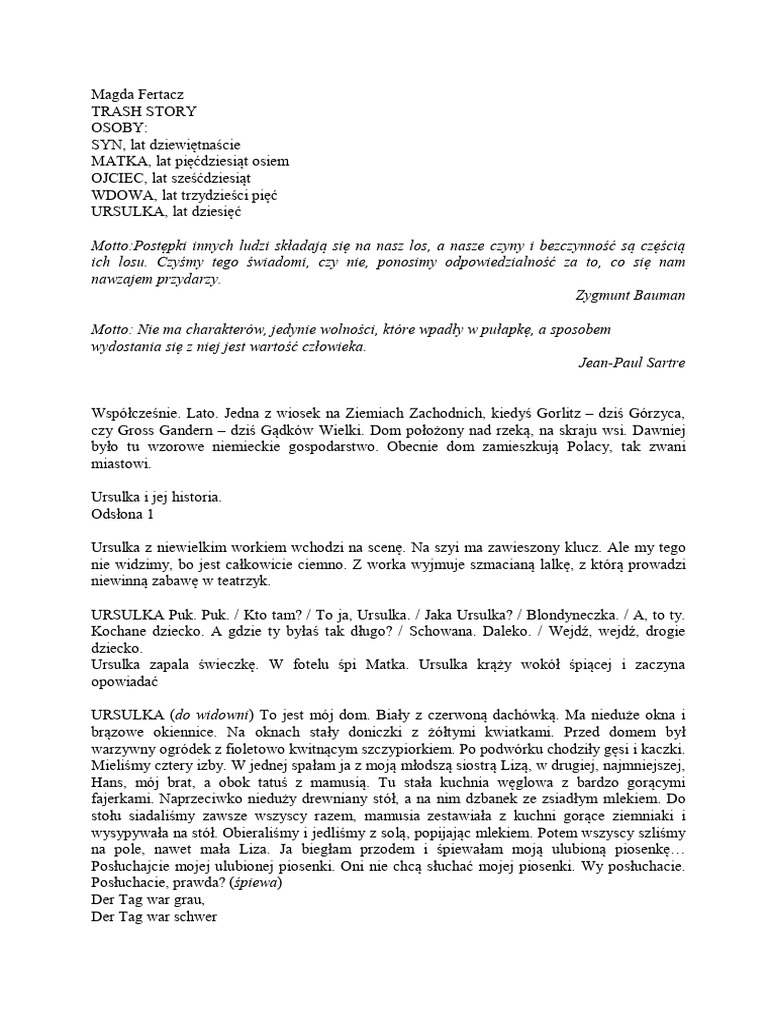 Trash Story Magda Fertacz | PDF