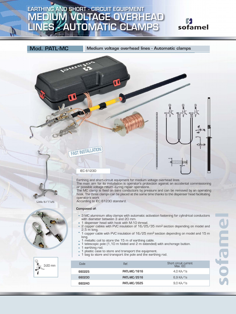 Sofamel-PATL-MC-Earthing-and-short-circuit-kit Tokezues Portativ | PDF