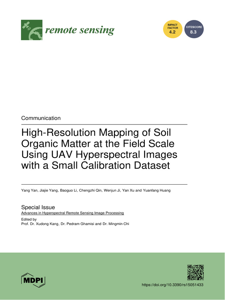 Remotesensing 15 01433 With Cover | PDF | Infrared | Root Mean Square ...