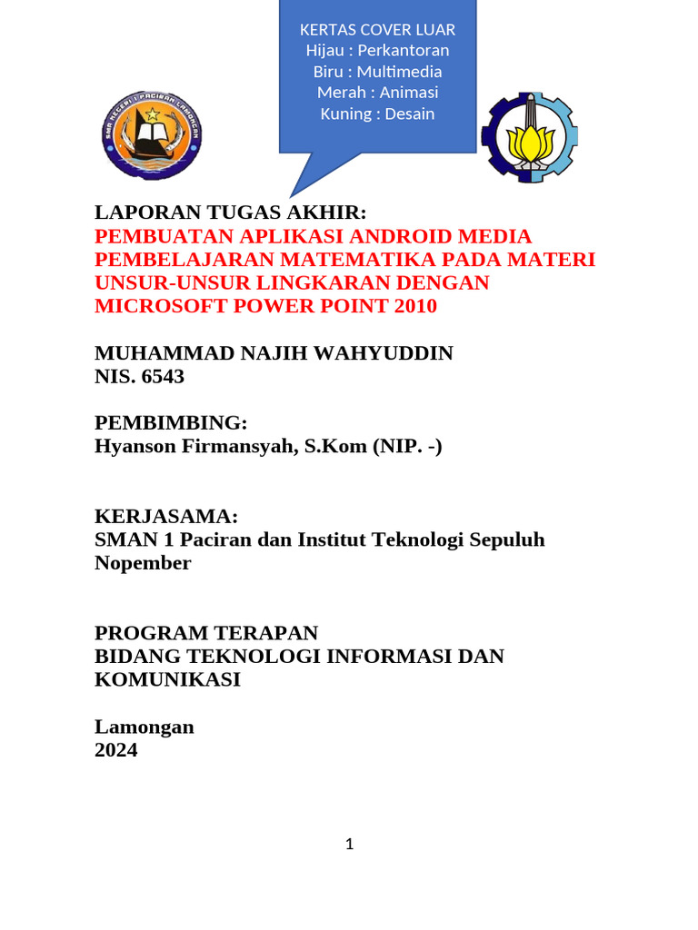 Template TA PRODISTIK SMAPA 2024 | PDF