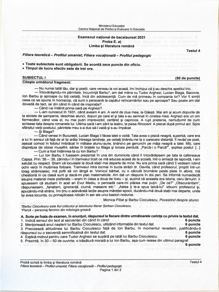 Subiect Bac Ma Cac | PDF