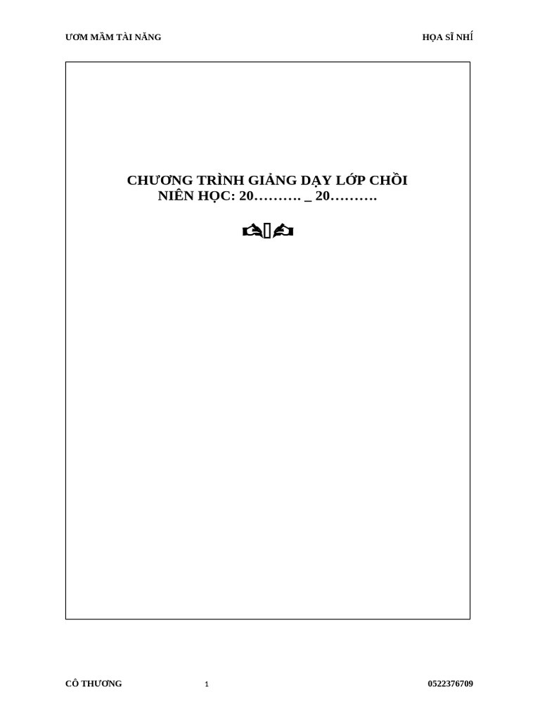 Chương Trình Gi NG D y L P CH I | PDF