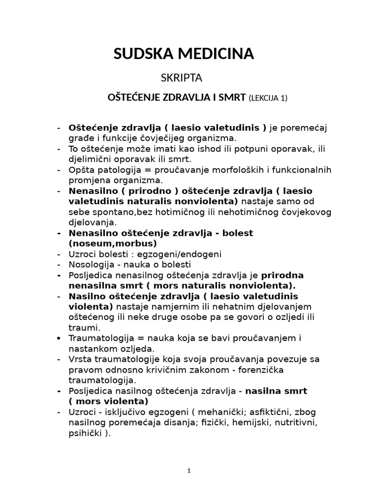 sudska medicina-korigovana verzija | PDF