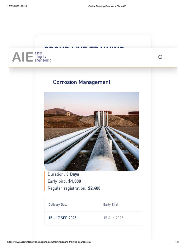 Online Training Courses - Corrosion Management | PDF | Corrosion | System