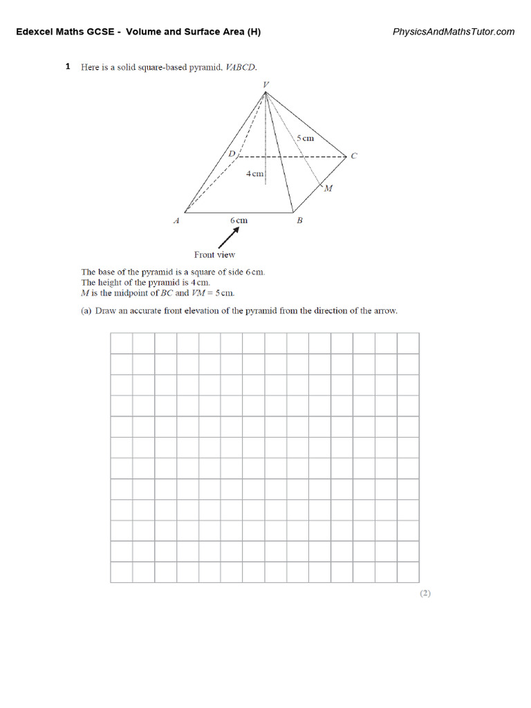 Volume and Surface Area (H) QP | PDF