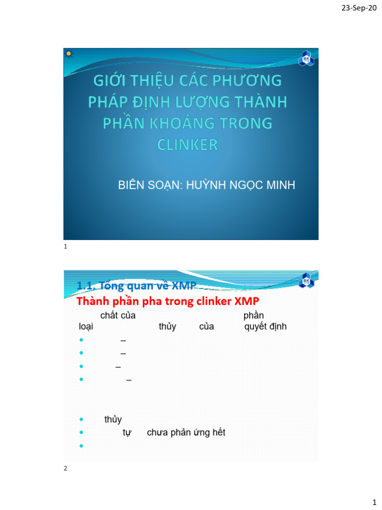 Gioi Tieu Cac PP XD TP Khoang Clinker | PDF