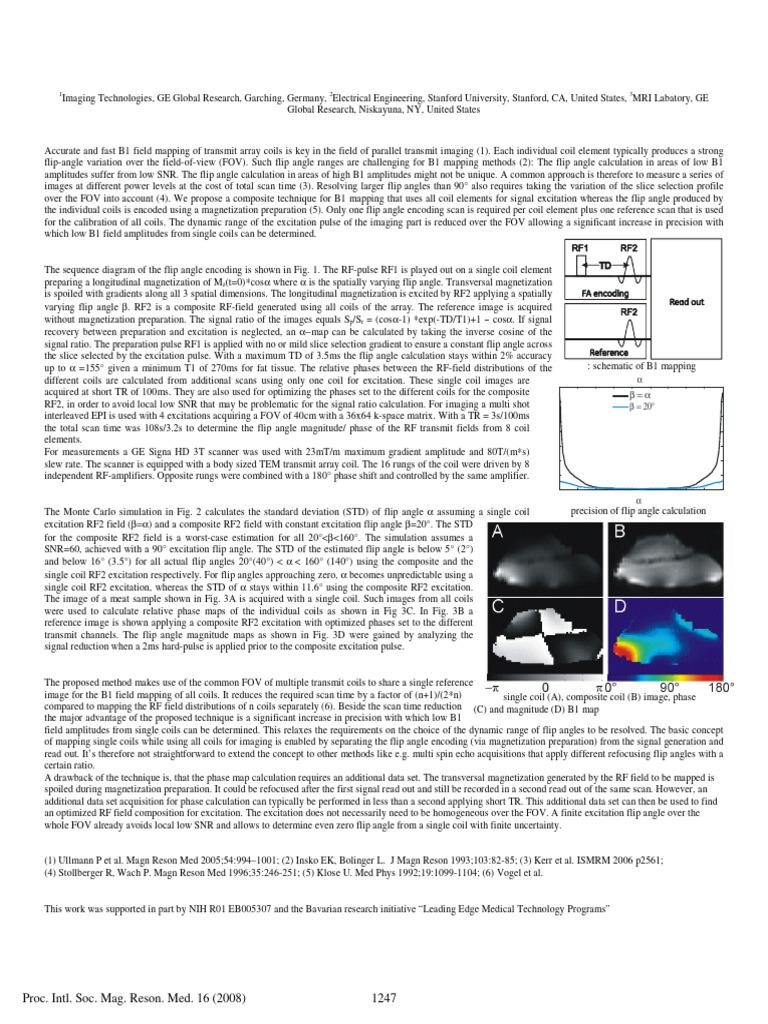 H-P. Fautz - B1 Mapping of Coil Arrays For Parallel Transmission | PDF | Inductor | Electrical ...