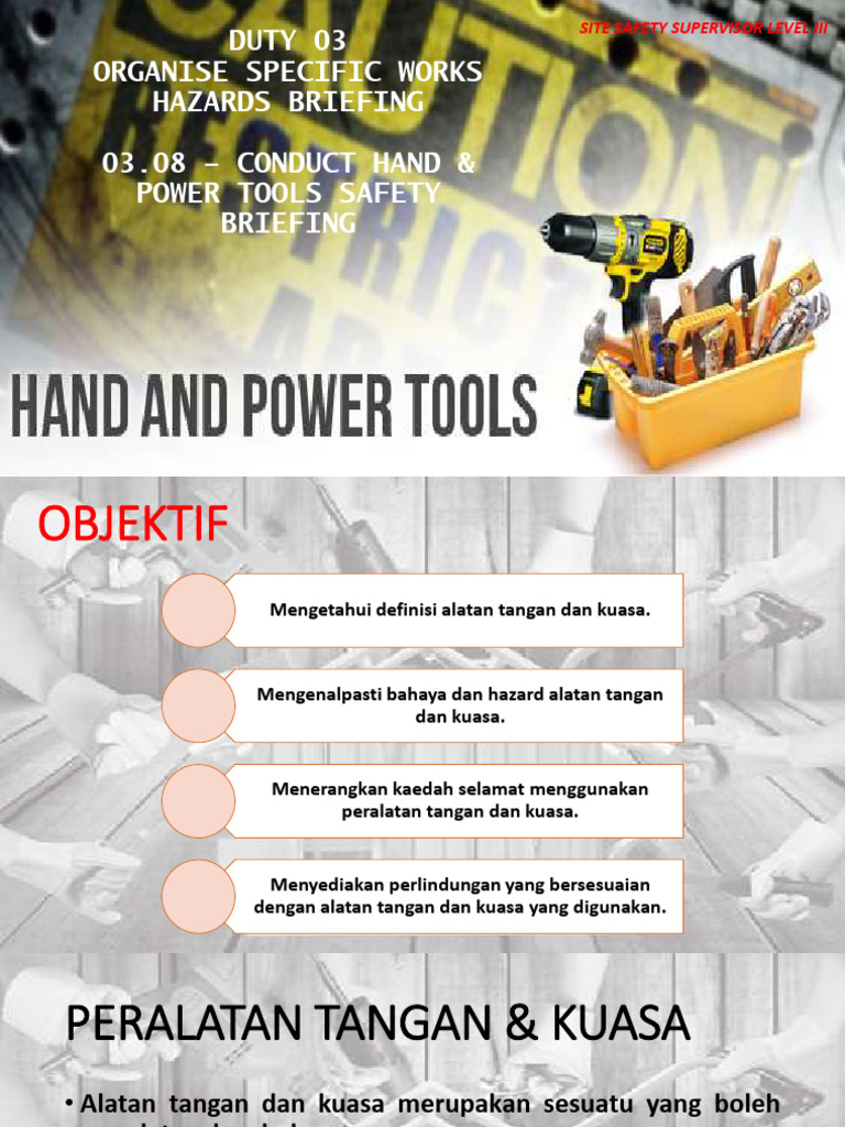 Duty 03 - 03.08 - Hand & Power Tool | PDF