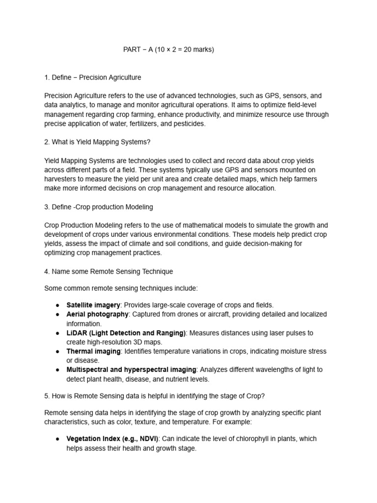 IAT Answer Key | PDF | Agriculture | Geographic Information System