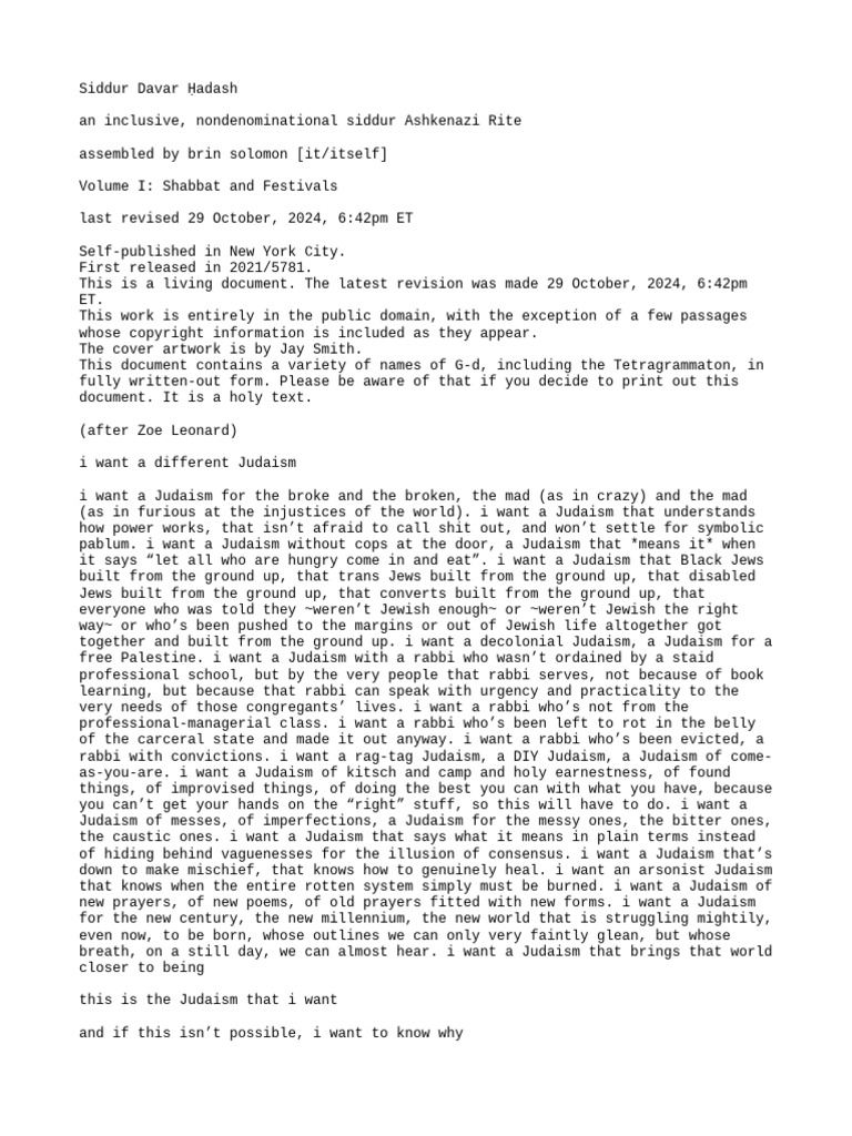SDH Text Siddur | PDF | Jewish Prayer | Siddur