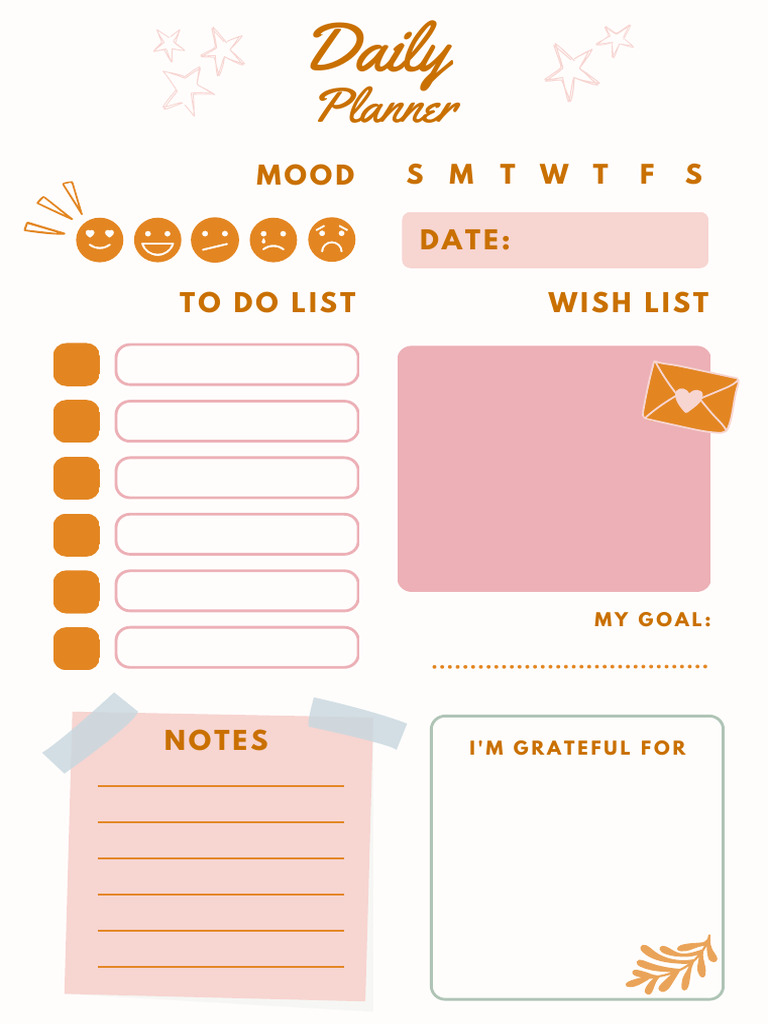 Abstract Weekly Planner Schedule A4 Document 3 | PDF