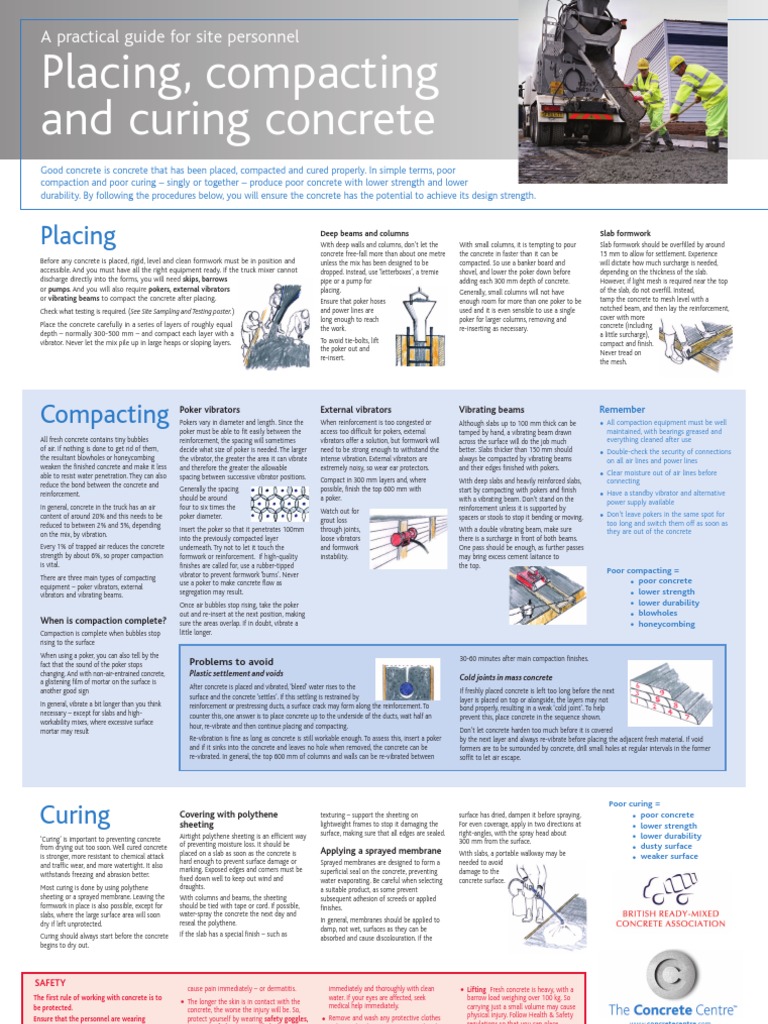 Practical guide for placing, compacting and curing concrete | PDF ...