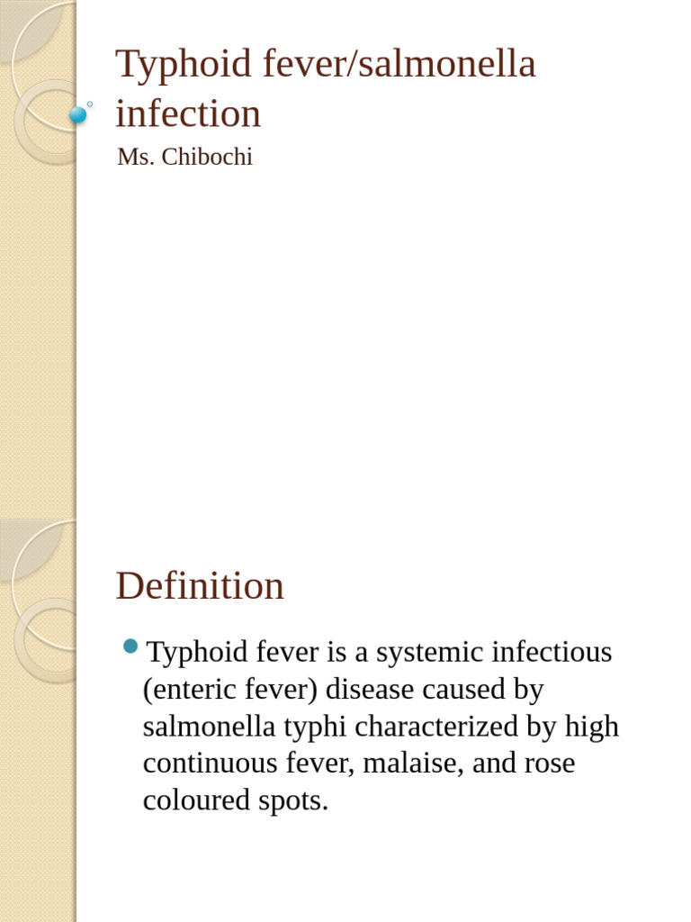 13._Typhoid | PDF | Infection | Medicine