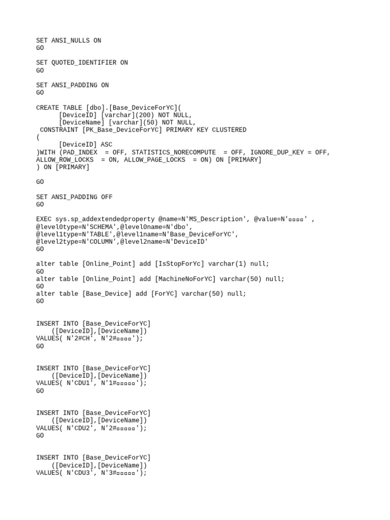 ERD Data Dictionary for Base Device | PDF | Data Management | Databases