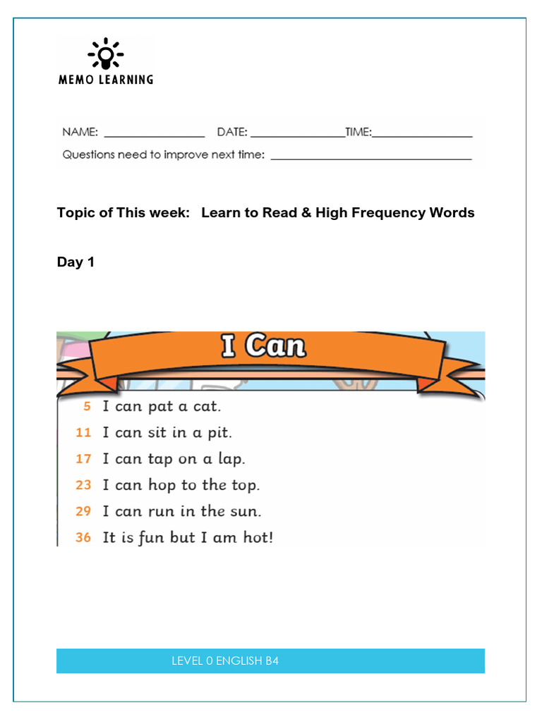 LEVEL 0 ENGLISH B4-PRINT | PDF