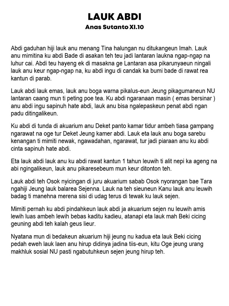 Lauk Abdi Anas | PDF
