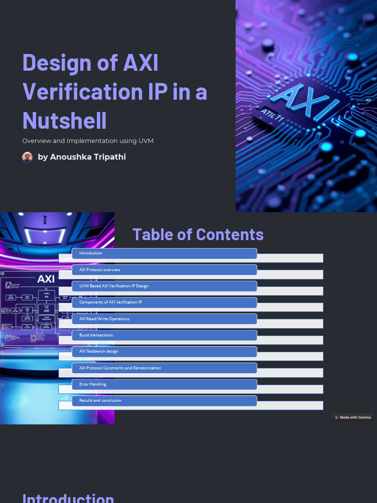 Design of AXI Verification IP | PDF | System On A Chip | Computer Architecture