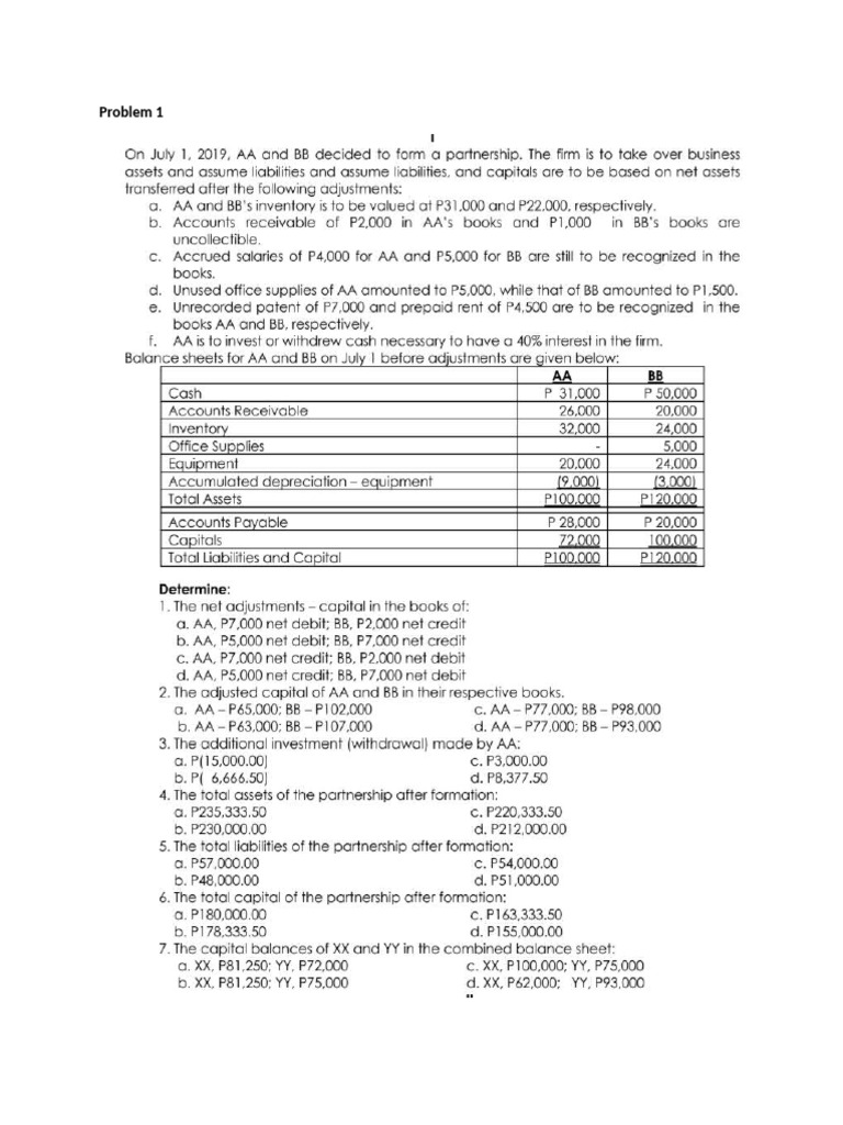 Partnership Formation Quiz 2 | PDF