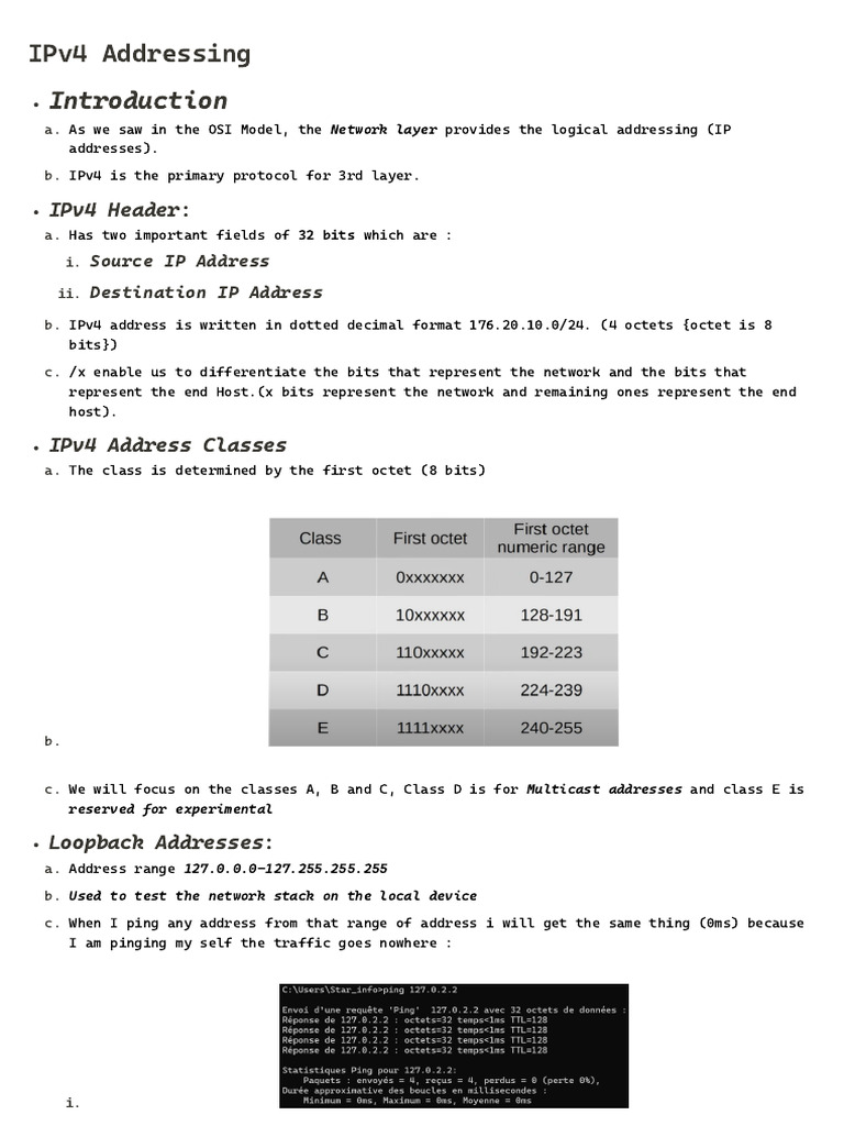 IPv4 Addressing | PDF | Internet Protocols | Data Transmission
