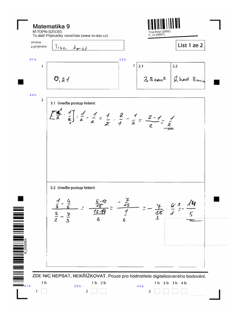 Obodovany Arch D05 Matematika | PDF