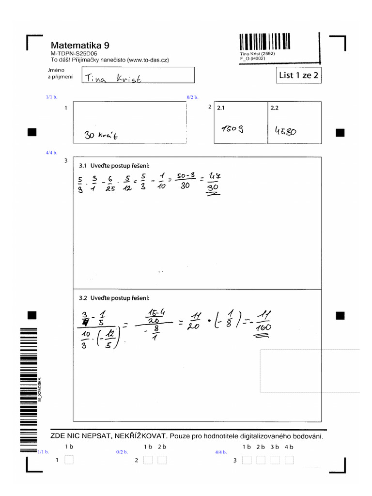 Obodovany Arch D06 Matematika | PDF
