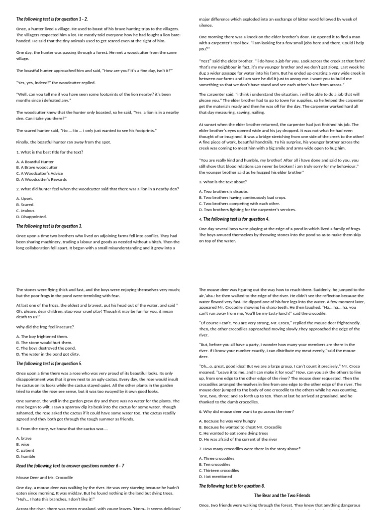 Narrative Test | PDF | Cinderella