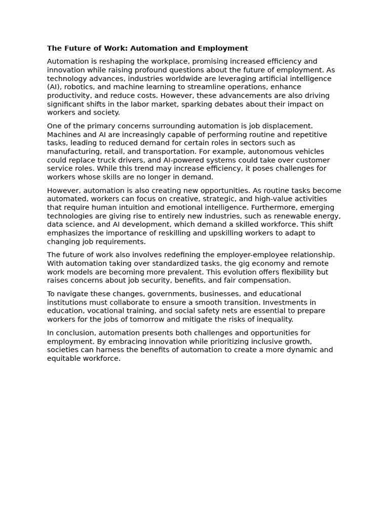 The Future of Work | PDF