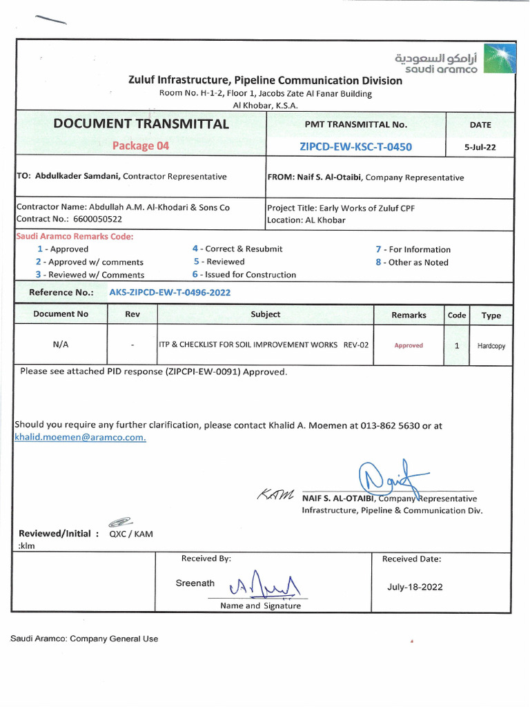 ITP and Checklist For Soil Improvement Works Rev.02 | PDF | Sand ...