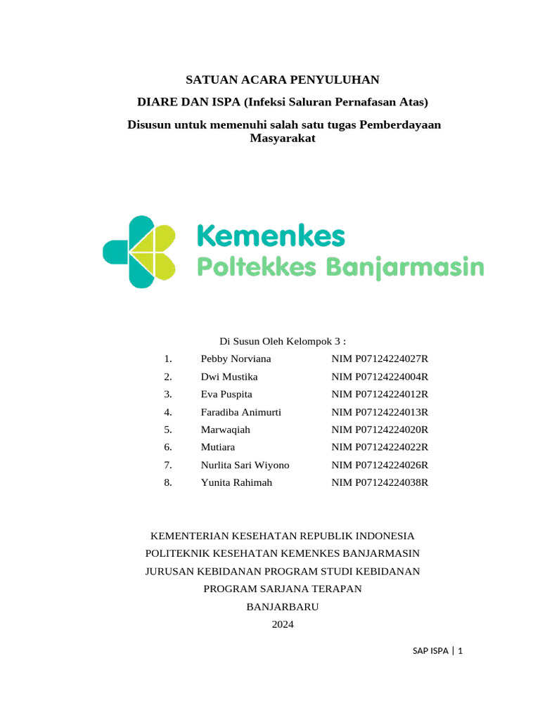 Sap Diare, Ispa, Dan Dokumentasi | PDF