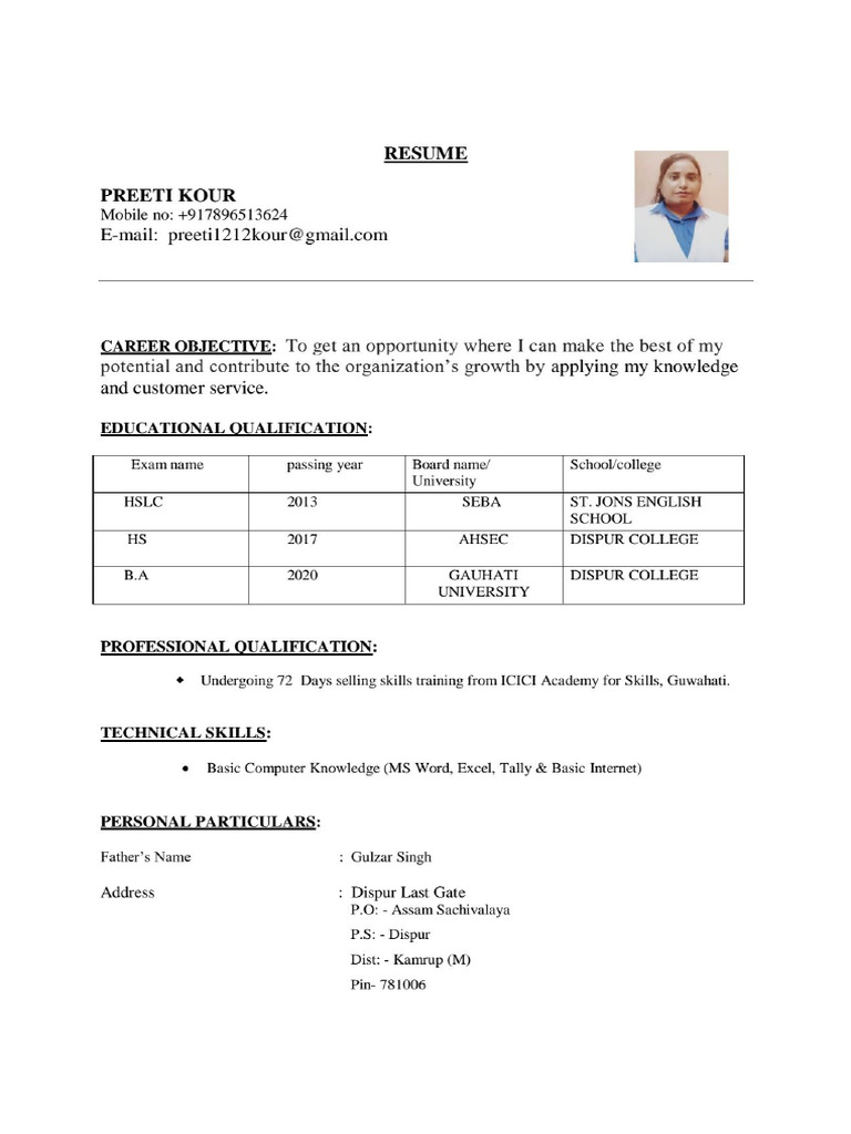 RESUME Preeti | PDF