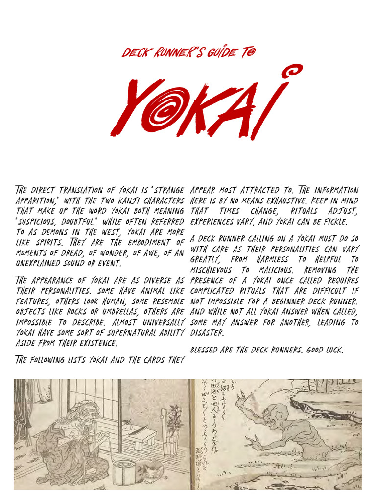 Deck Runners Guide To Yokai Singles | PDF | Legendary Creatures