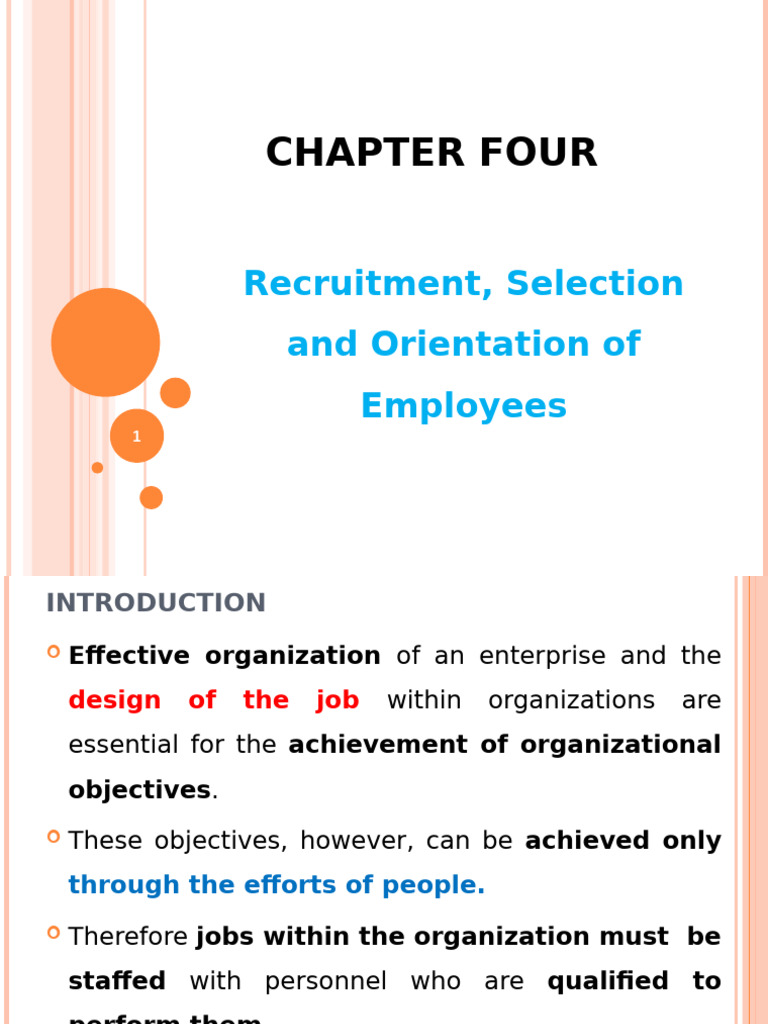 Chapter Four | PDF | Recruitment | Employment