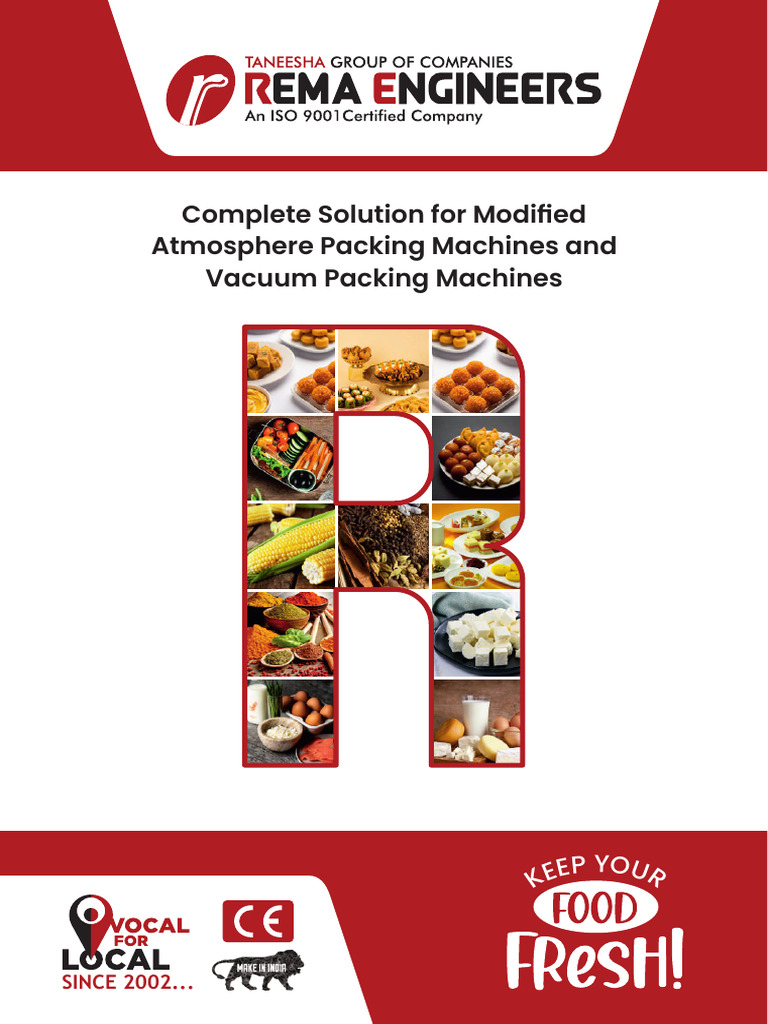 Rema - Vacuum Packing Machines - Brochure - 2025 | PDF | Vacuum | Pump
